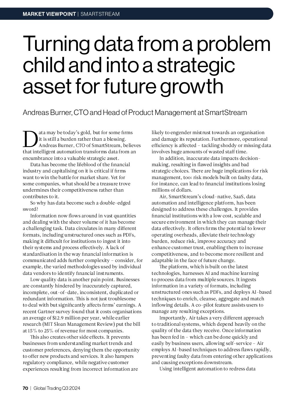 Turning data from a problem child and into a strategic asset for future ...